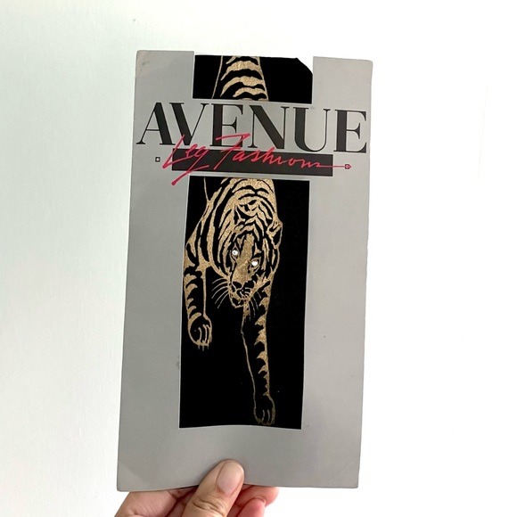 Vintage | Accessories | Vintage 8s Black Gold Tiger Thigh High Tights ...